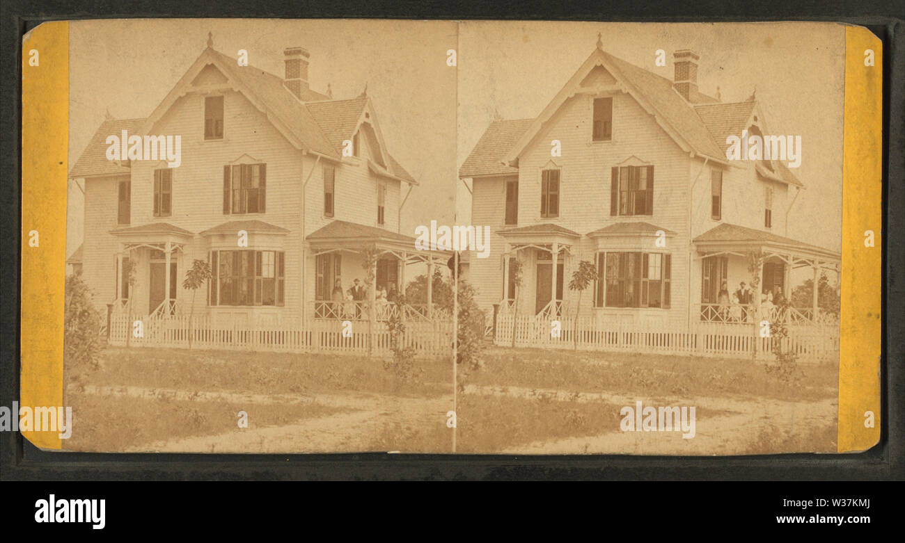 The Rectory (Showing a group of adults and children on the porch of ...