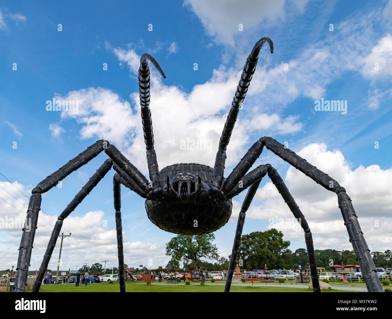 Spider Sculpture at the British Ironwork Centre Stock Photo - Alamy