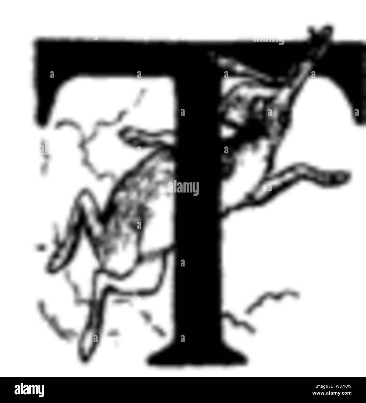 The Shee an Gannon - Initial illustration Stock Photo - Alamy