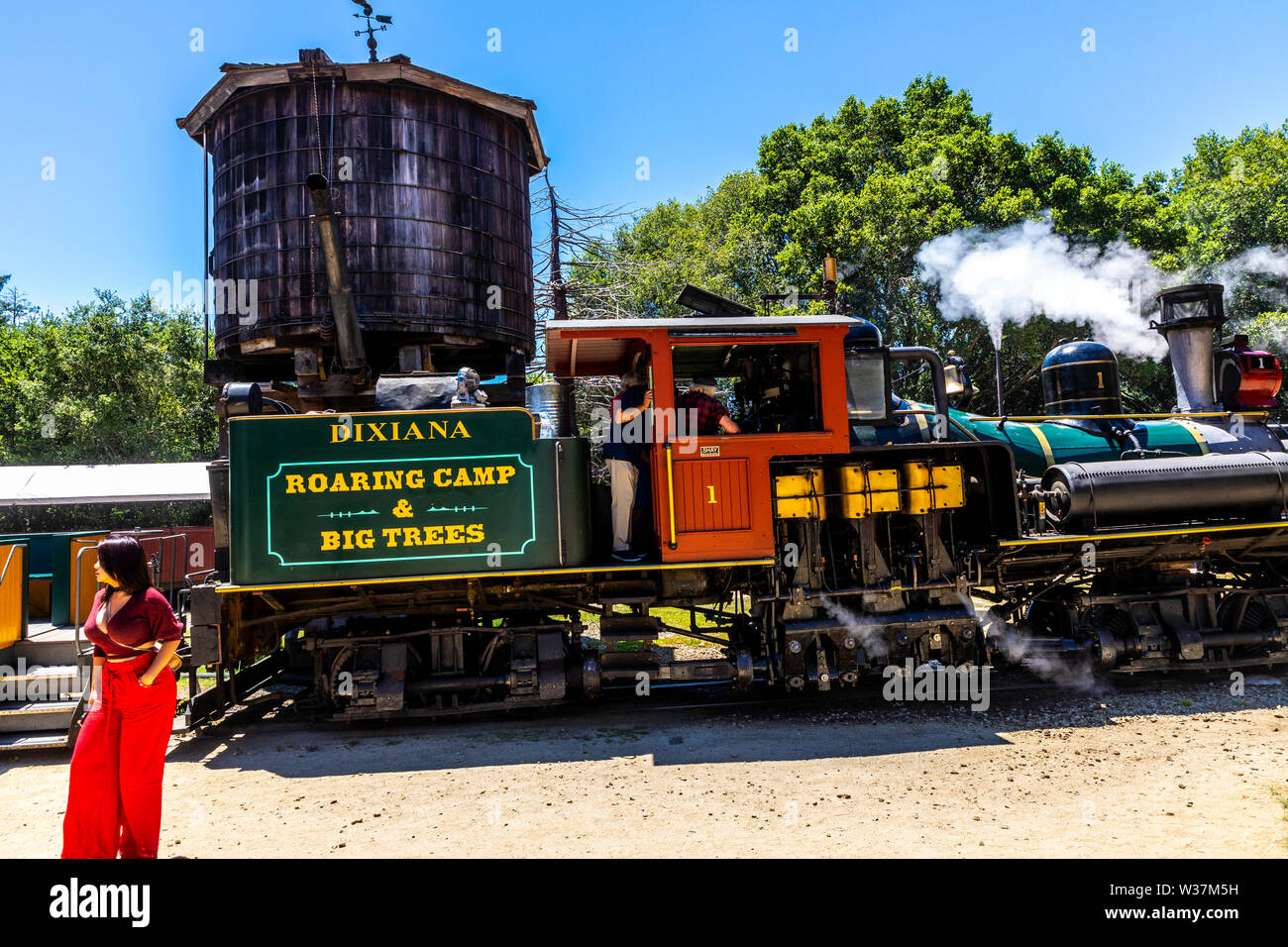 Roaring Camp and Big Trees Railroad in Felton California USA Stock ...