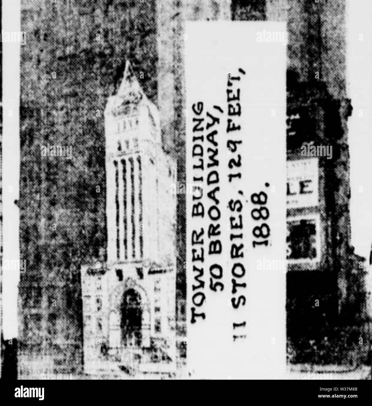 The Sun showing New York's first skyscraper the Tower Building, 1914 ...