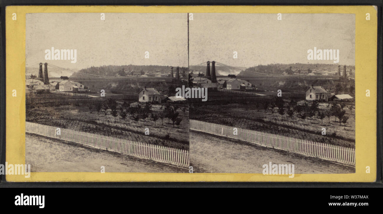 The Suspension Bridge and Falls from the Monteagle House, by E & HT ...