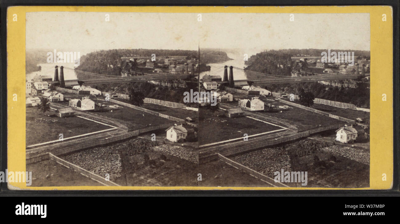 The Suspension Bridge and Falls, from the Monteagle House, by E & HT ...