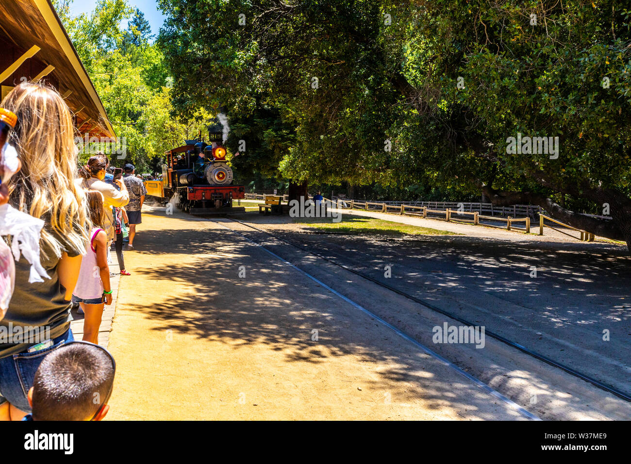 Roaring Camp and Big Trees Railroad in Felton California USA Stock ...