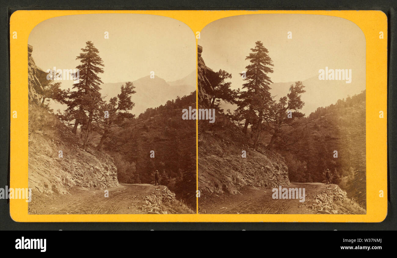 The Ute Pass, near the falls of the Fountain, looking down Cameron's ...