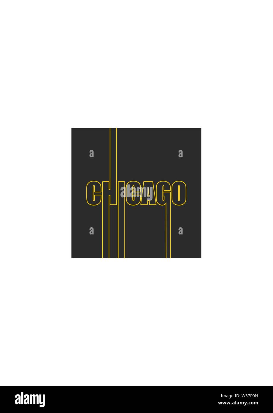 Chicago city name Stock Vector Image & Art - Alamy
