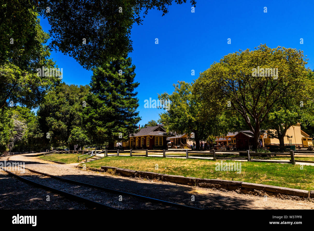Roaring Camp and Big Trees Railroad in Felton California USA Stock ...