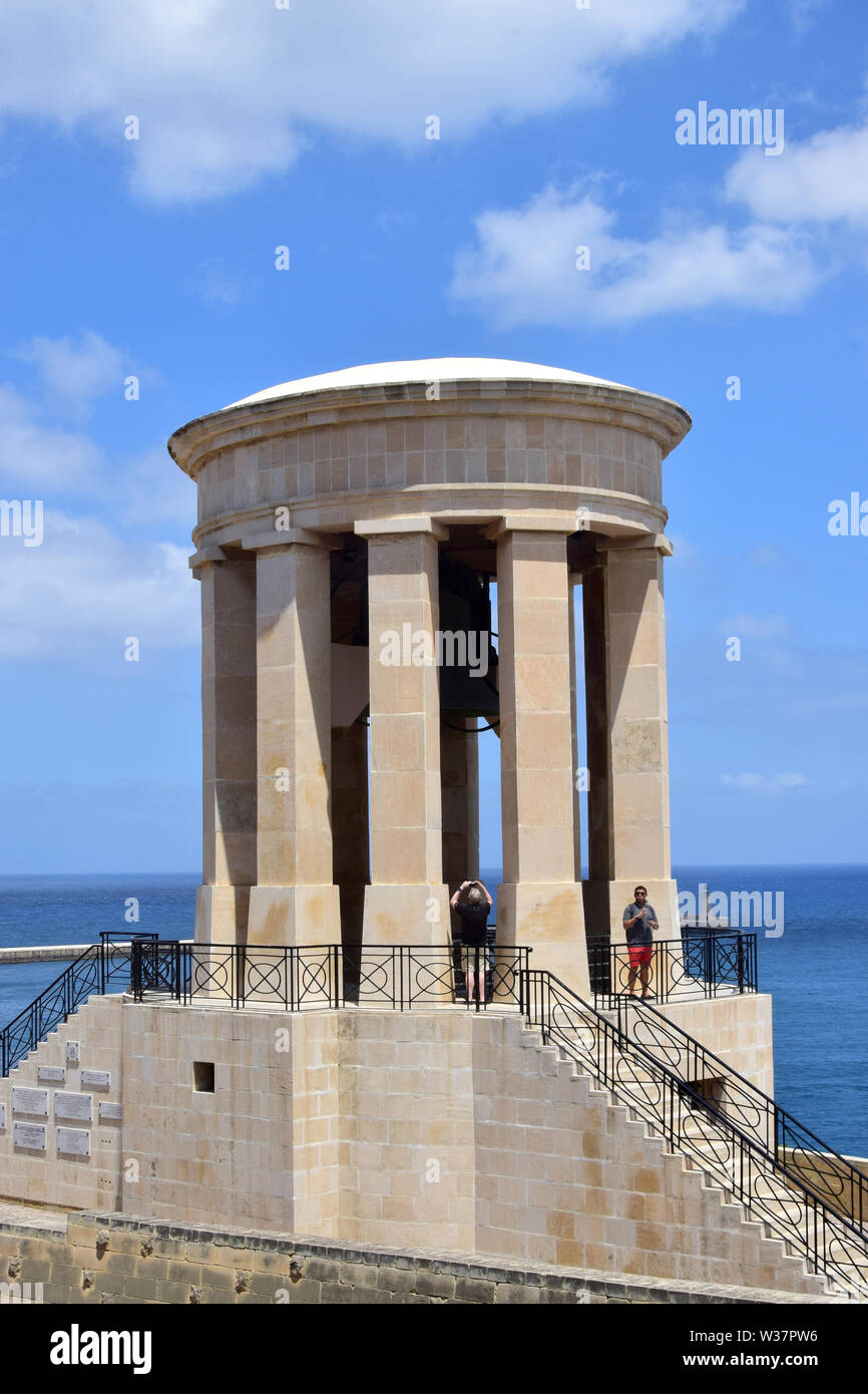 Siege Bell war memorial, Valletta, Malta, Europe Stock Photo - Alamy