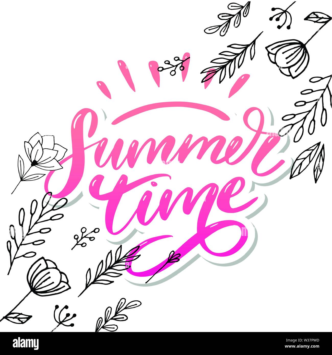 Summer time vector hi-res stock photography and images - Alamy