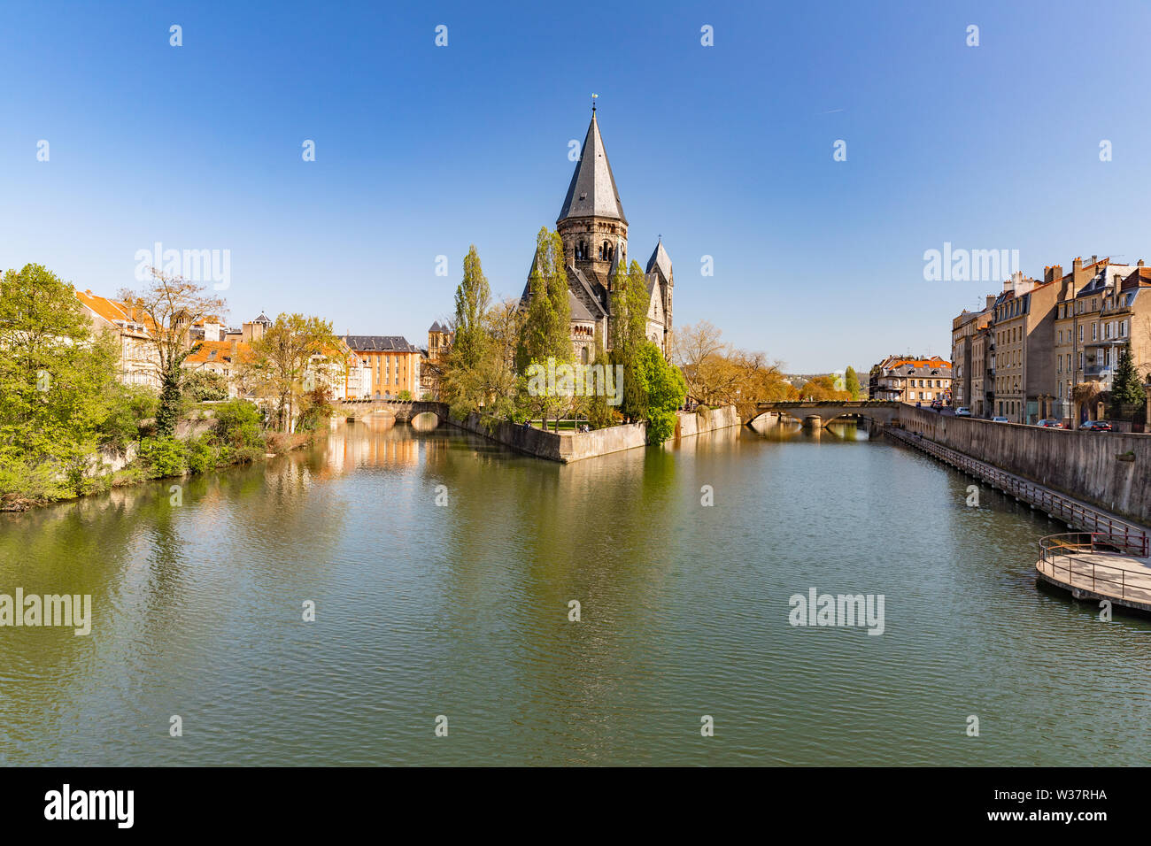 Metz, France, Temple Neuf view Stock Photo - Alamy