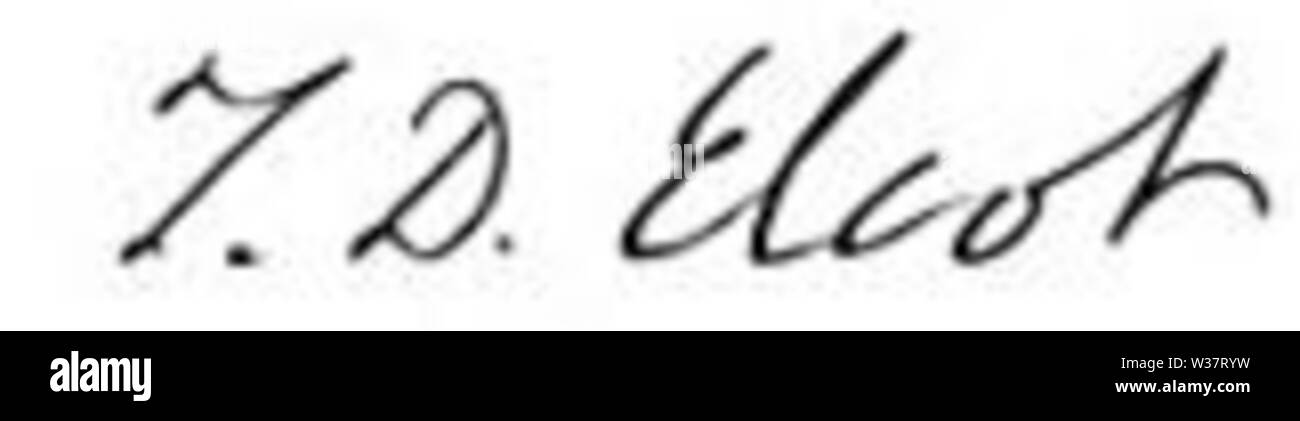 Thomas D Eliot signature Stock Photo - Alamy