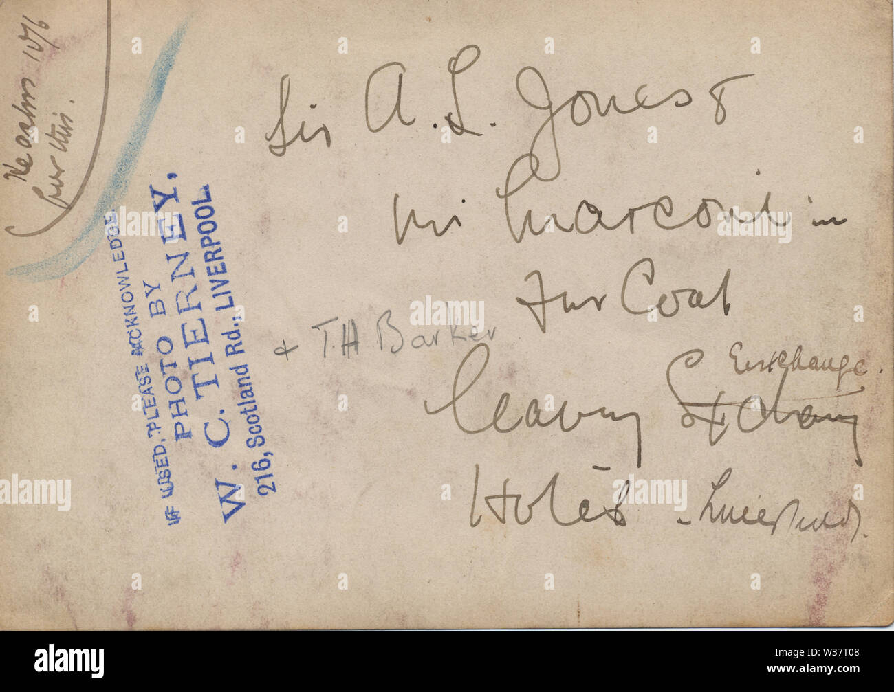 Transcription: Sir A. J. Jones & Mr Marconi in fur coat + Thomas Henry ...