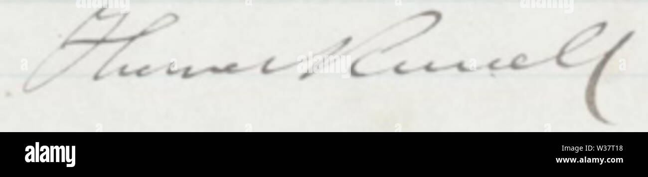 Thomas Russell Signature Stock Photo - Alamy