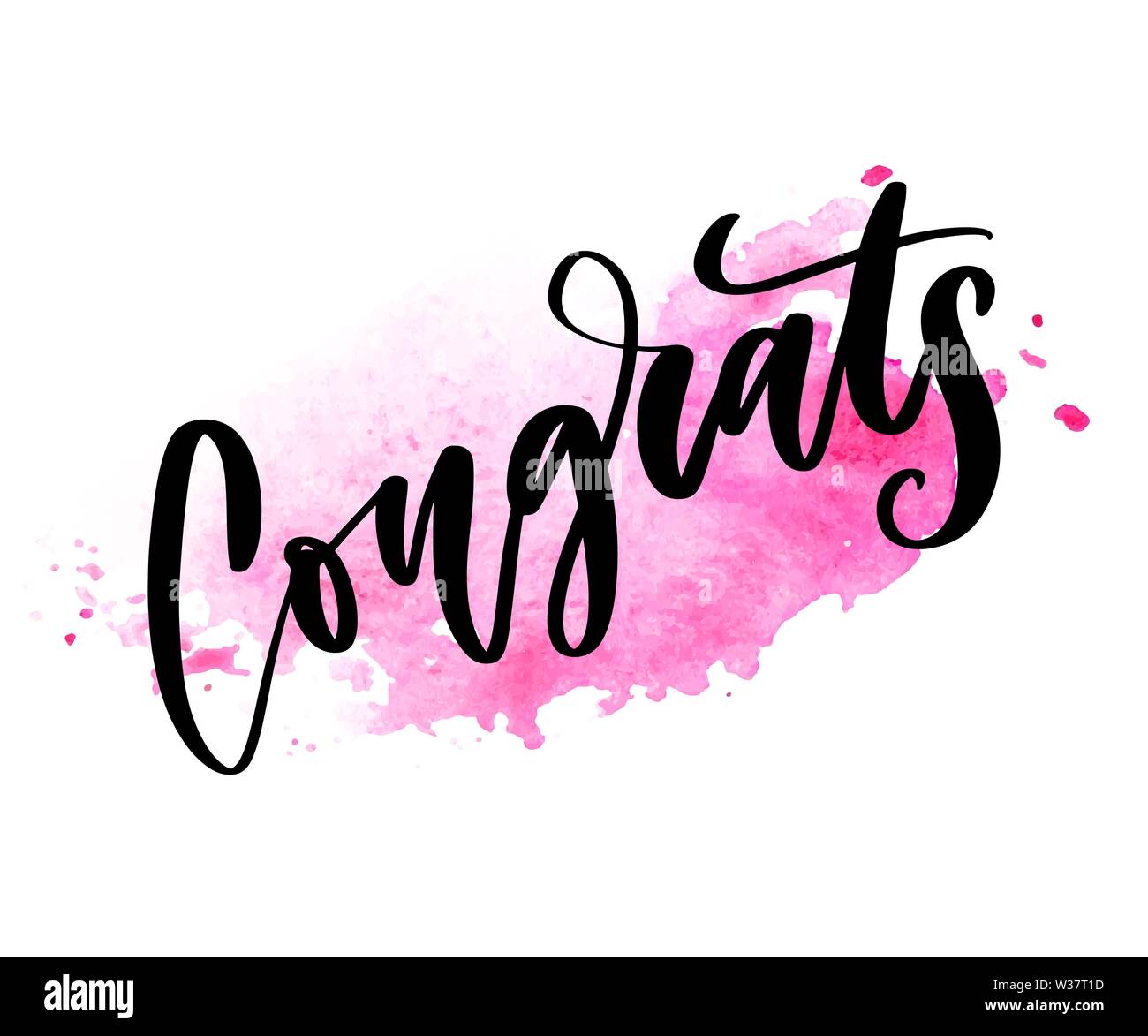 Congrats hand written lettering for congratulations card, greeting card ...