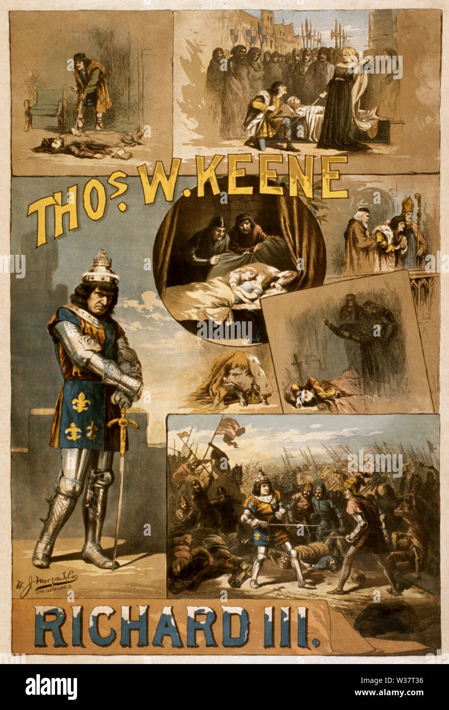 Thomas Keene in Richard III 1884 Poster Stock Photo - Alamy