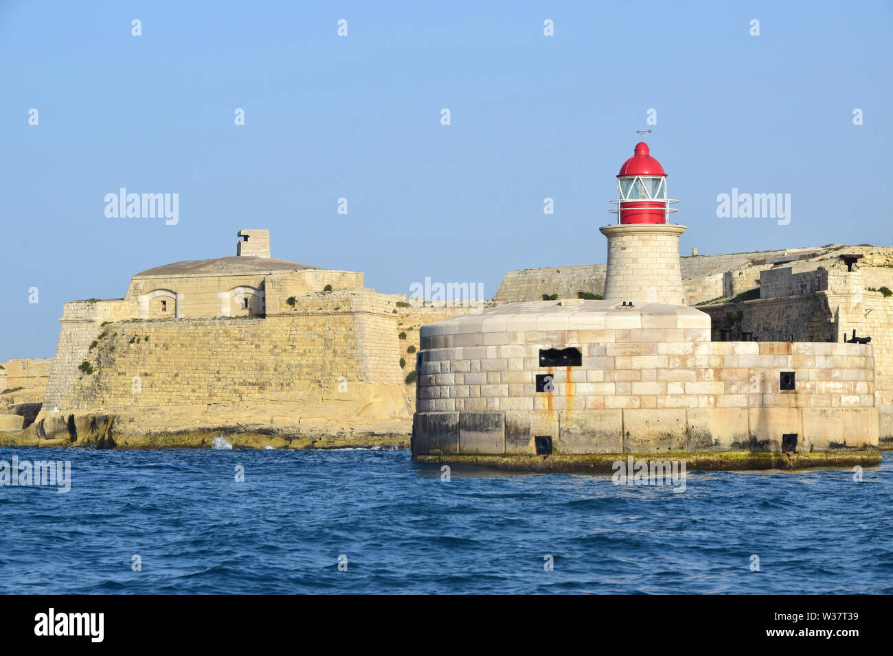 Lighthouse, Valletta, Malta, Europe Stock Photo - Alamy