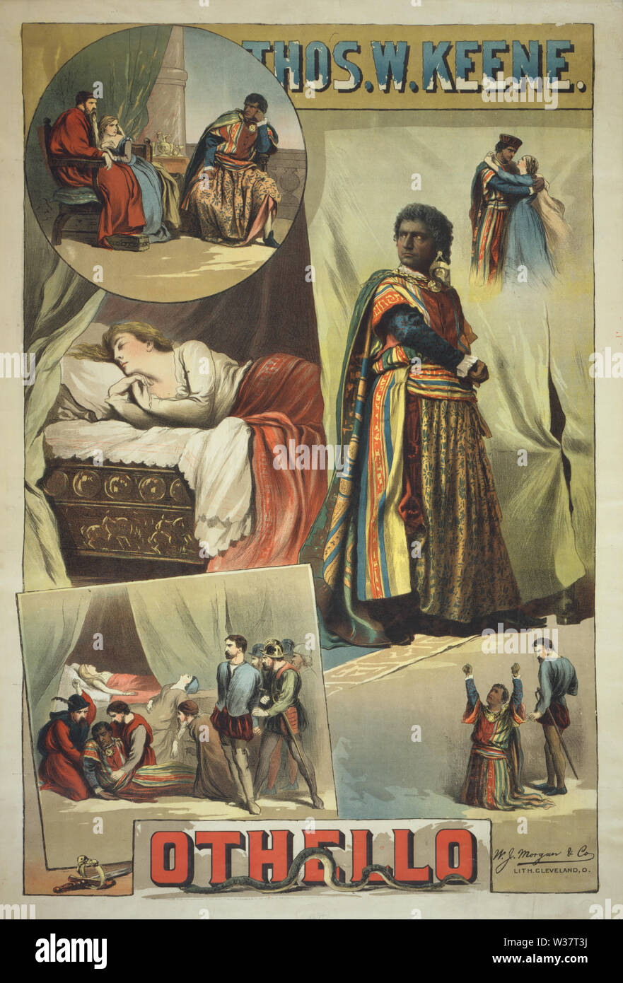 Thomas Keene in Othello 1884 Poster Stock Photo - Alamy