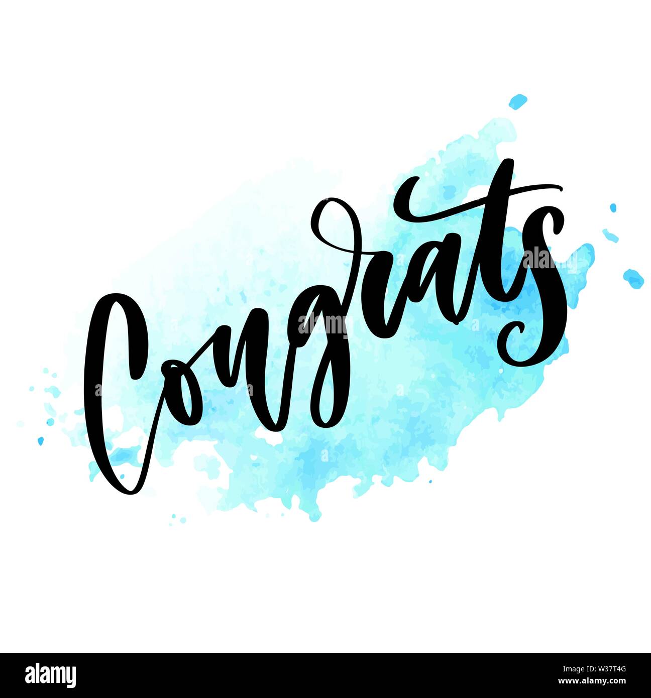 Congrats hand written lettering for congratulations card, greeting card ...