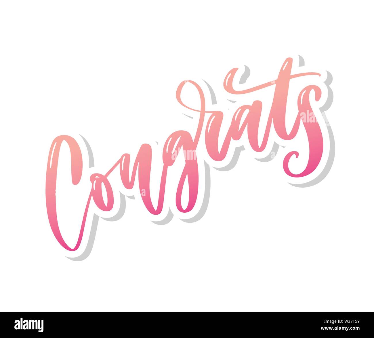 Congrats hand written lettering for congratulations card, greeting card ...