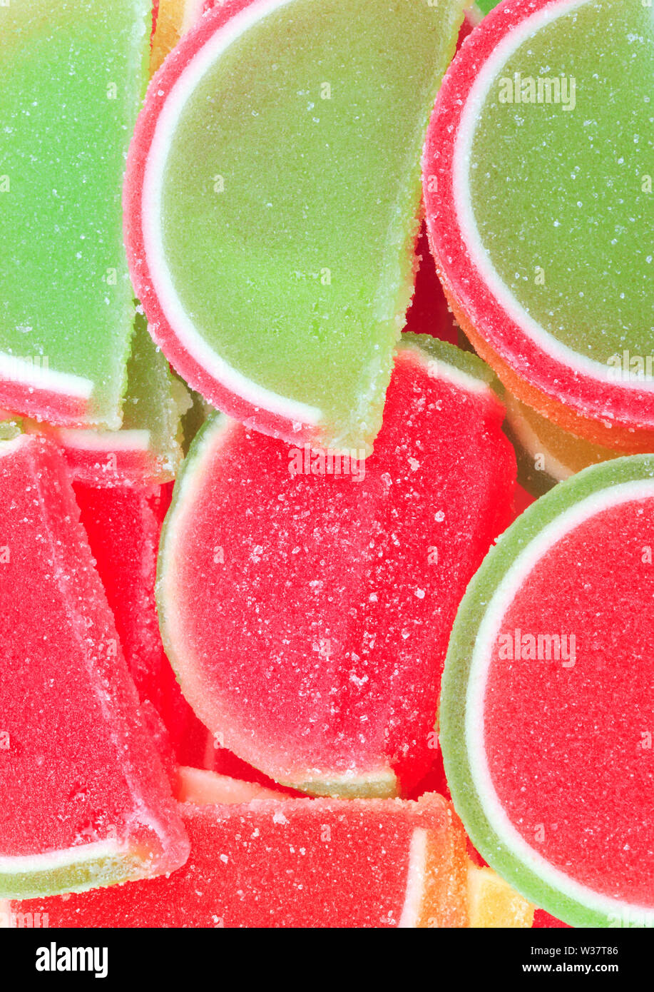 many Multicolor Fruit Jelly Stock Photo - Alamy