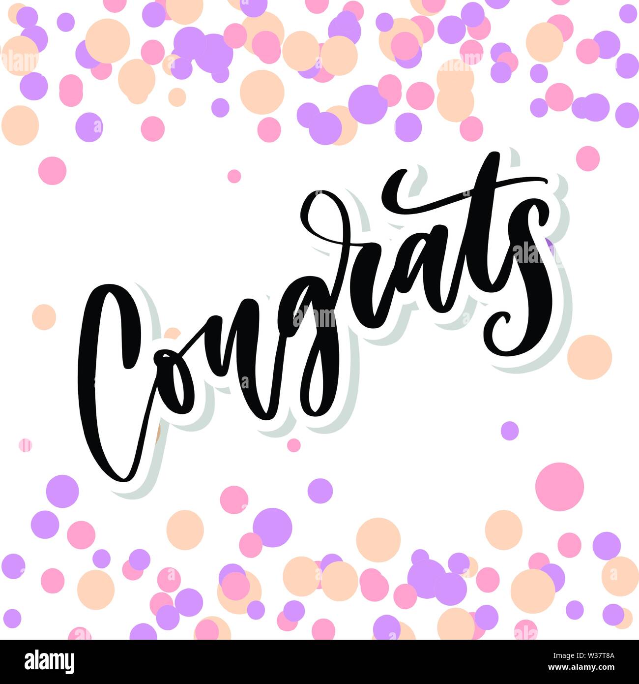 Congrats hand written lettering for congratulations card, greeting card ...