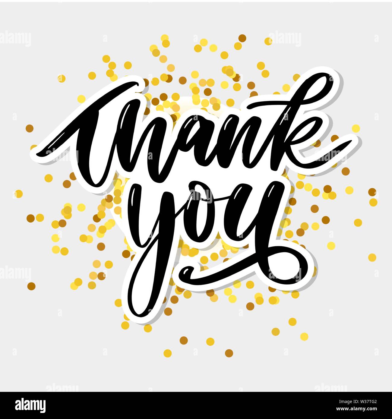 Thank You handwritten inscription. Hand drawn lettering. Thank You calligraphy. Thank you card ...