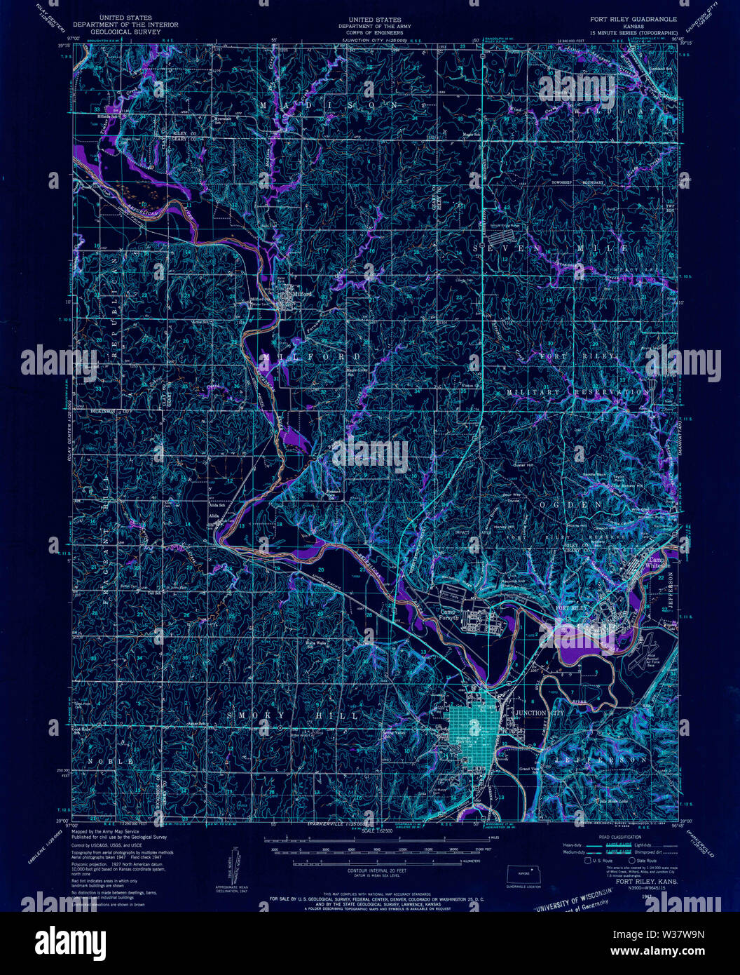 Map of fort riley hi-res stock photography and images - Alamy