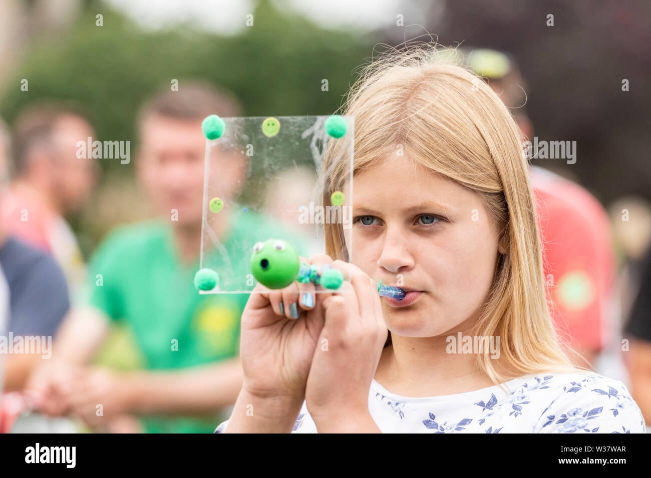 Witcham, near Ely, Cambridgeshire UK. 13th July 2019. A competitor ...