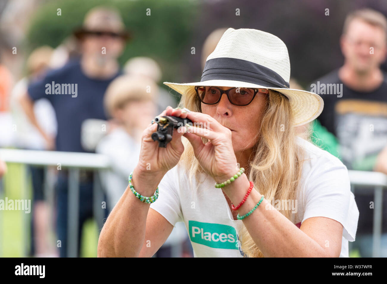 Witcham, near Ely, Cambridgeshire UK. 13th July 2019. Sally Redman ...