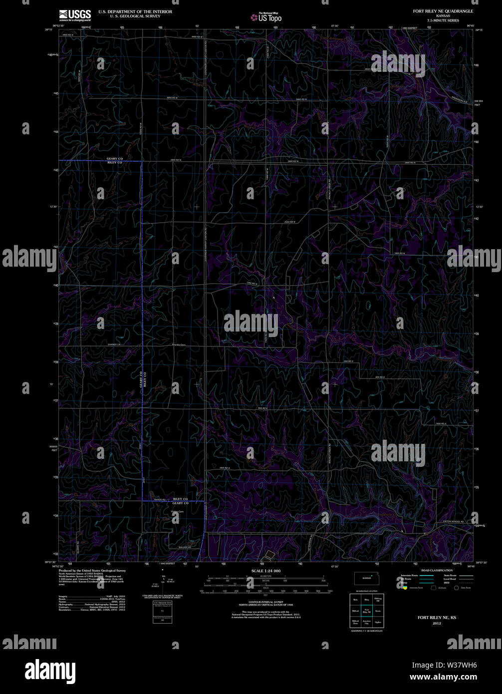 Map of fort riley hi-res stock photography and images - Alamy