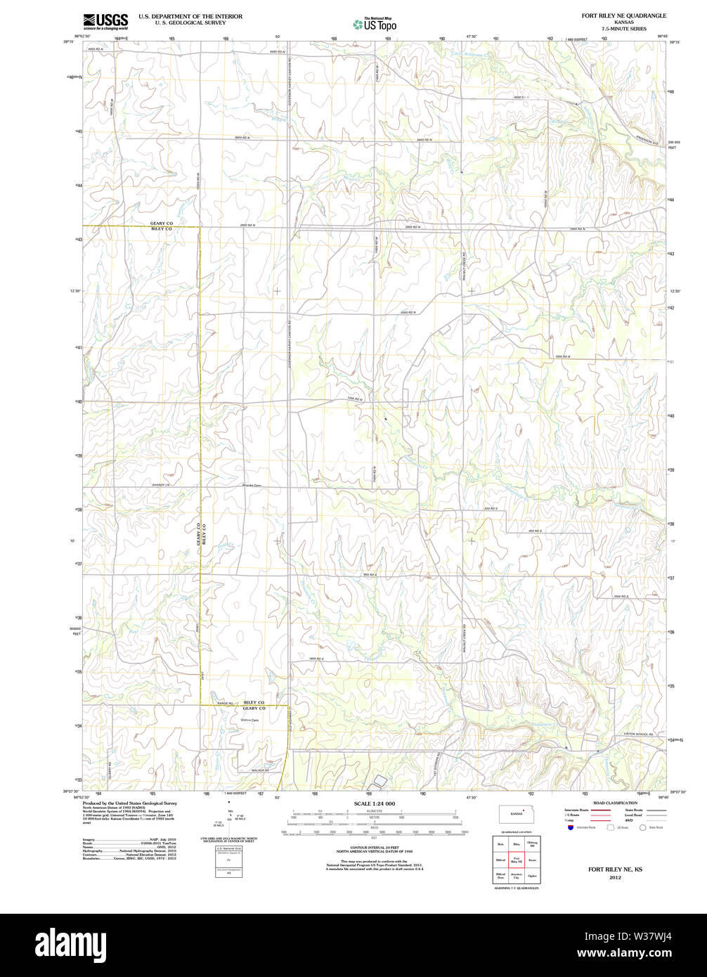 Map of fort riley Cut Out Stock Images & Pictures - Alamy