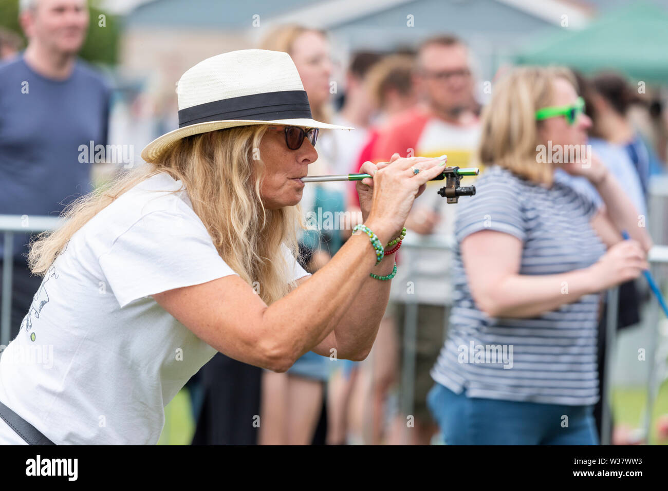 Witcham, near Ely, Cambridgeshire UK. 13th July 2019. Sally Redman ...