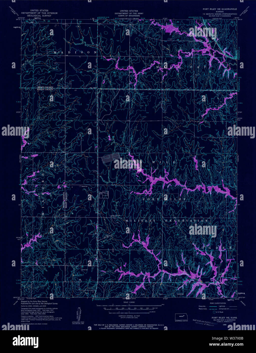 Map of fort riley hi-res stock photography and images - Alamy