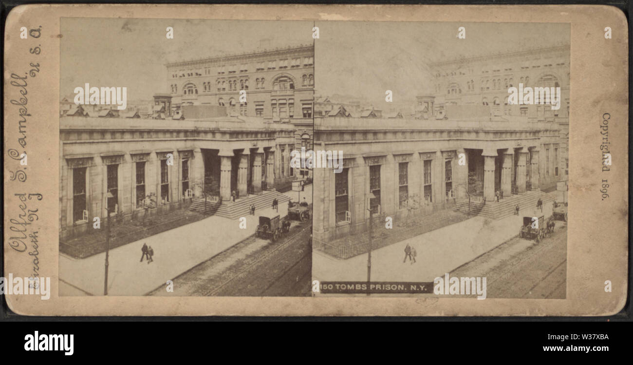 Tombs Prison, NY, from Robert N Dennis collection of stereoscopic views ...