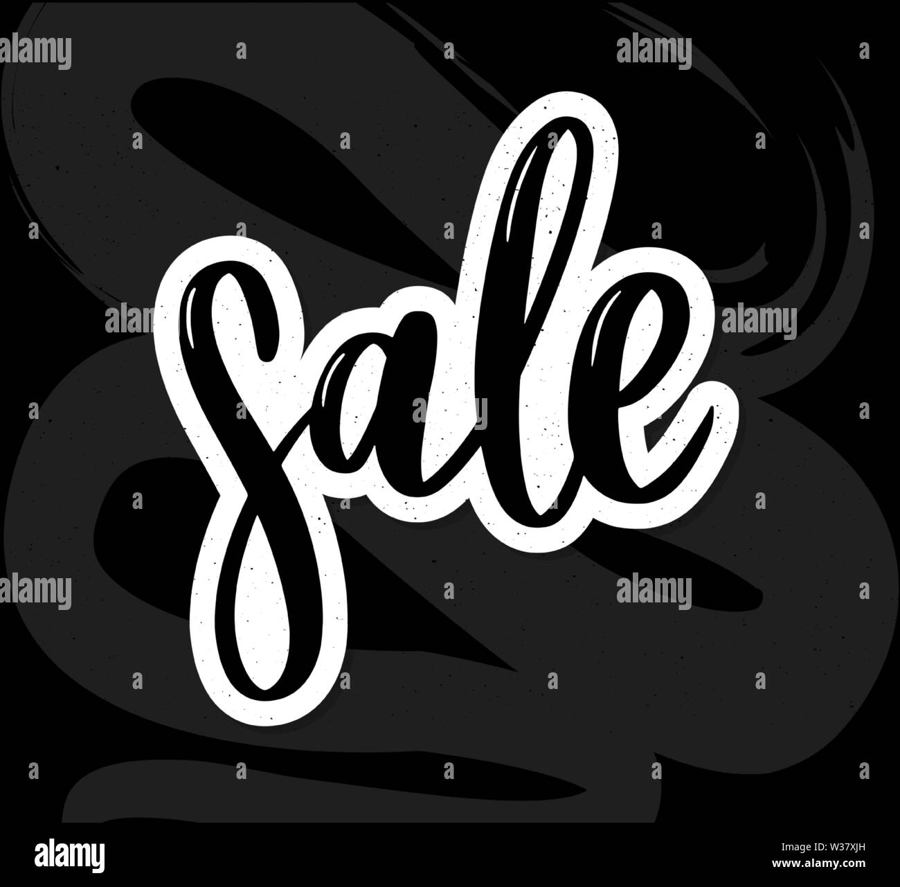 Black letters: SALE, Hand sketched Sale lettering typography. Hand ...