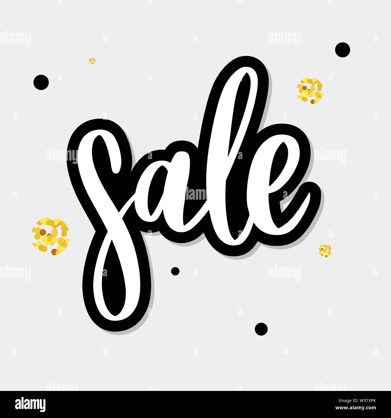Black letters: SALE, Hand sketched Sale lettering typography. Hand ...