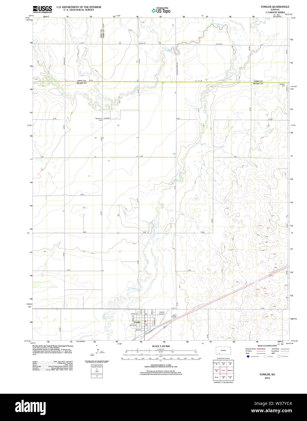 Map of fowler kansas hi-res stock photography and images - Alamy