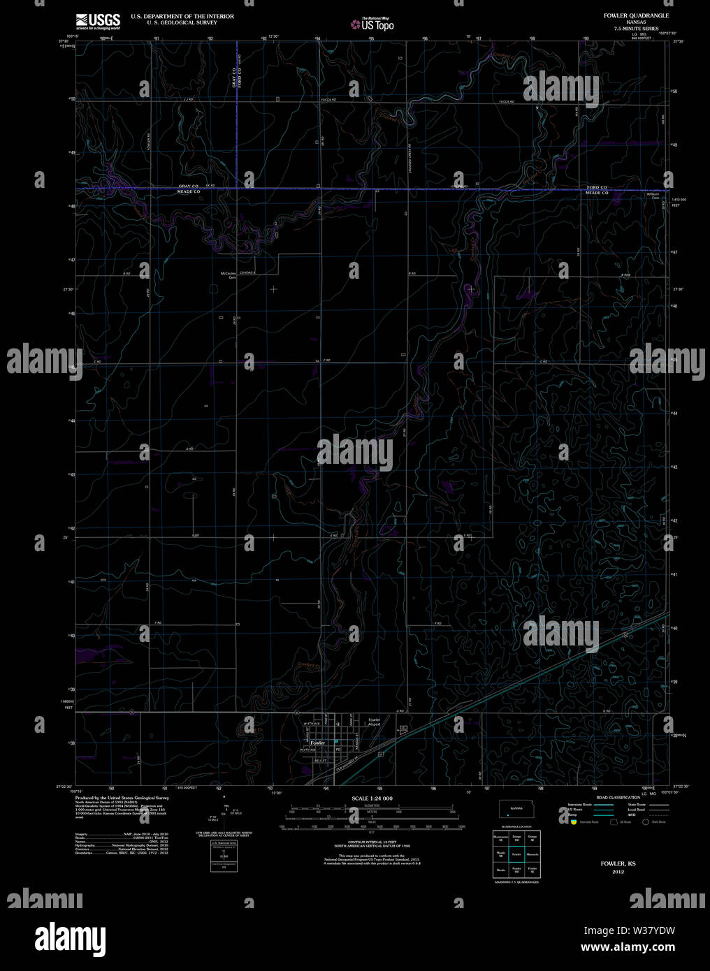 Map of fowler kansas hi-res stock photography and images - Alamy