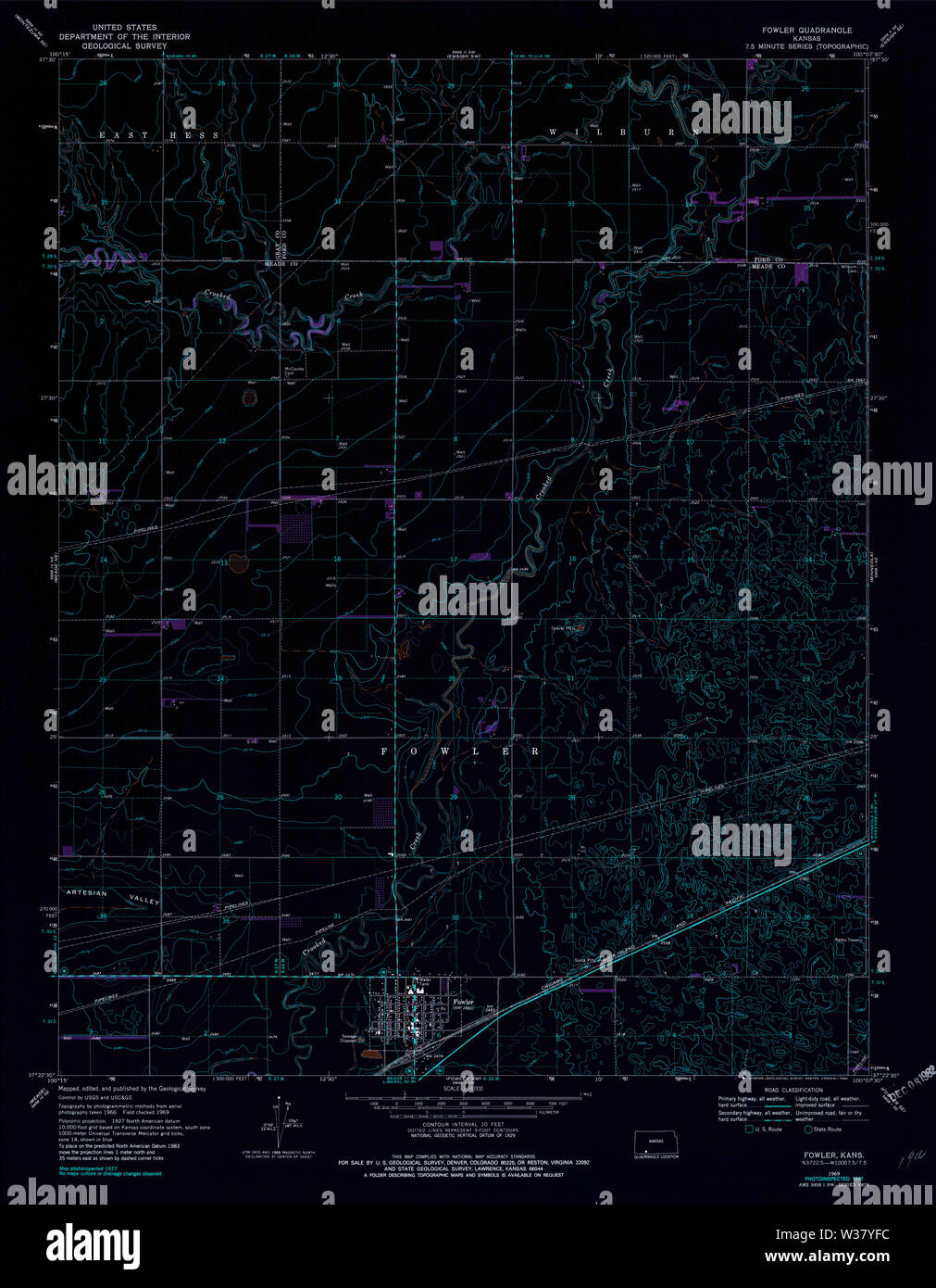 Map of fowler kansas hi-res stock photography and images - Alamy