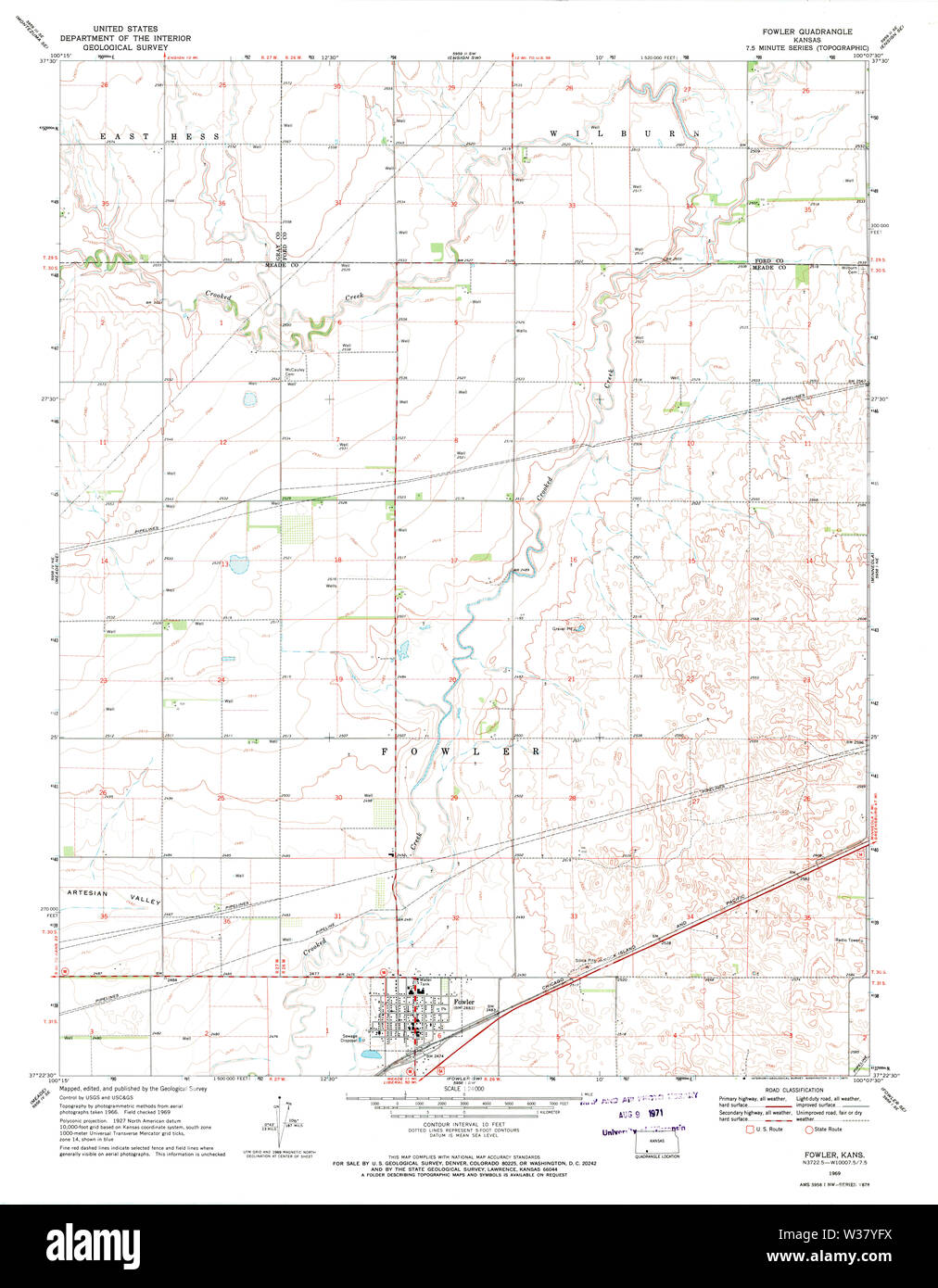 Map of fowler hi-res stock photography and images - Alamy