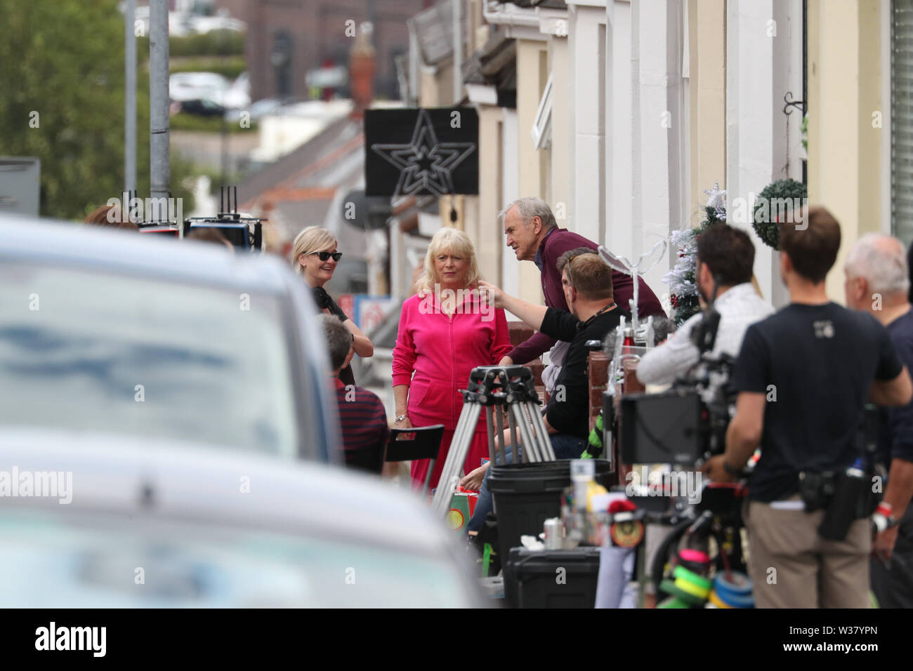 (standing) Alison Steadman, Larry Lamb, (sitting) James Corden and Rob ...