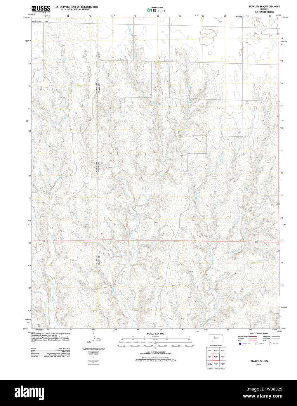 Map of fowler kansas hi-res stock photography and images - Alamy