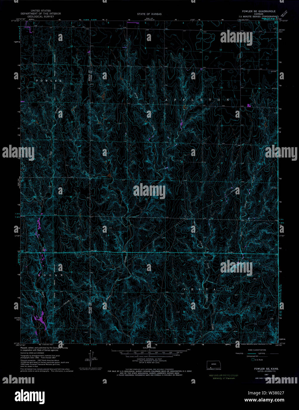 Map of fowler kansas hi-res stock photography and images - Alamy