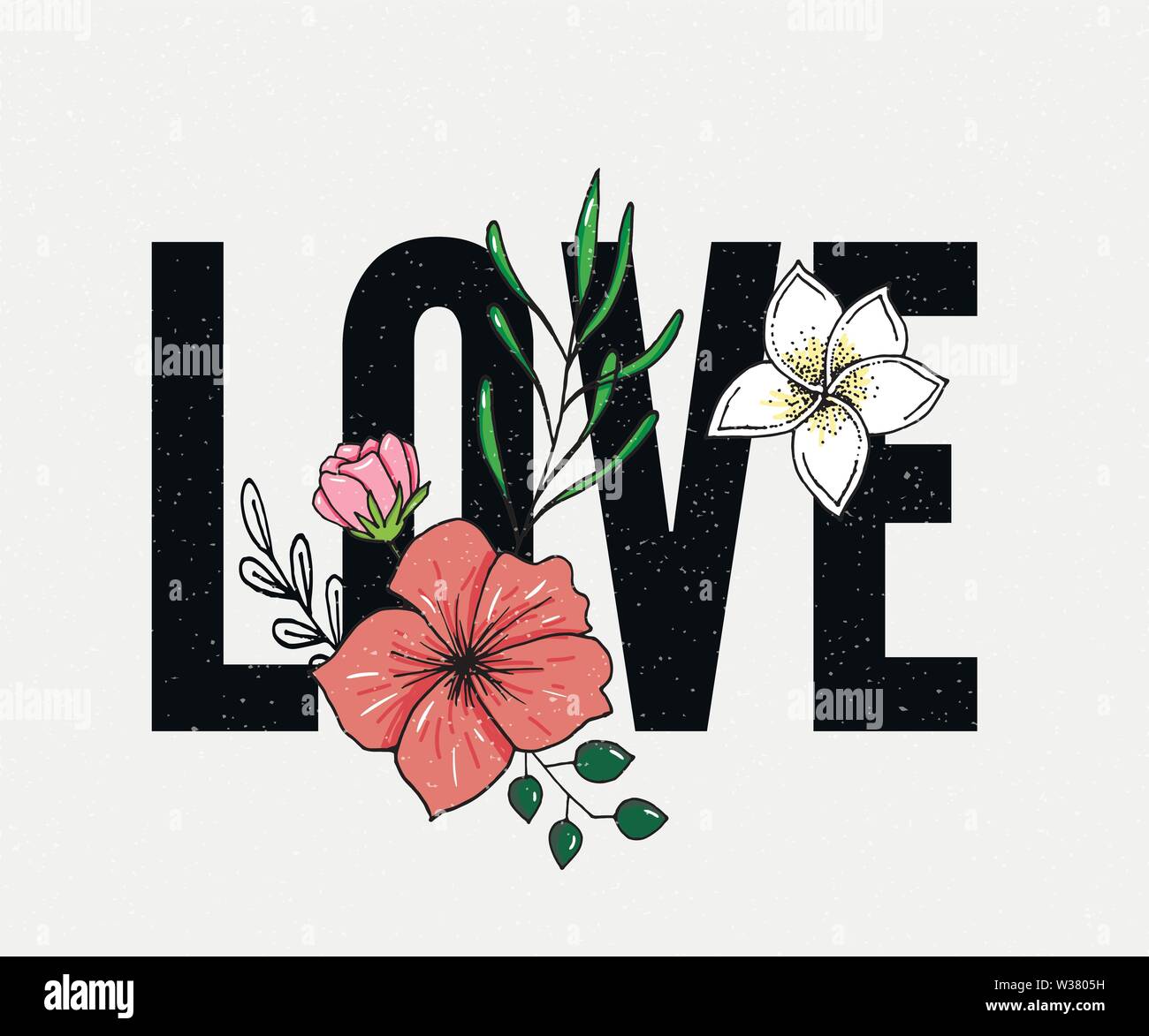 Love slogan. Perfect for pin, card, t-shirt design, poster, sticker ...