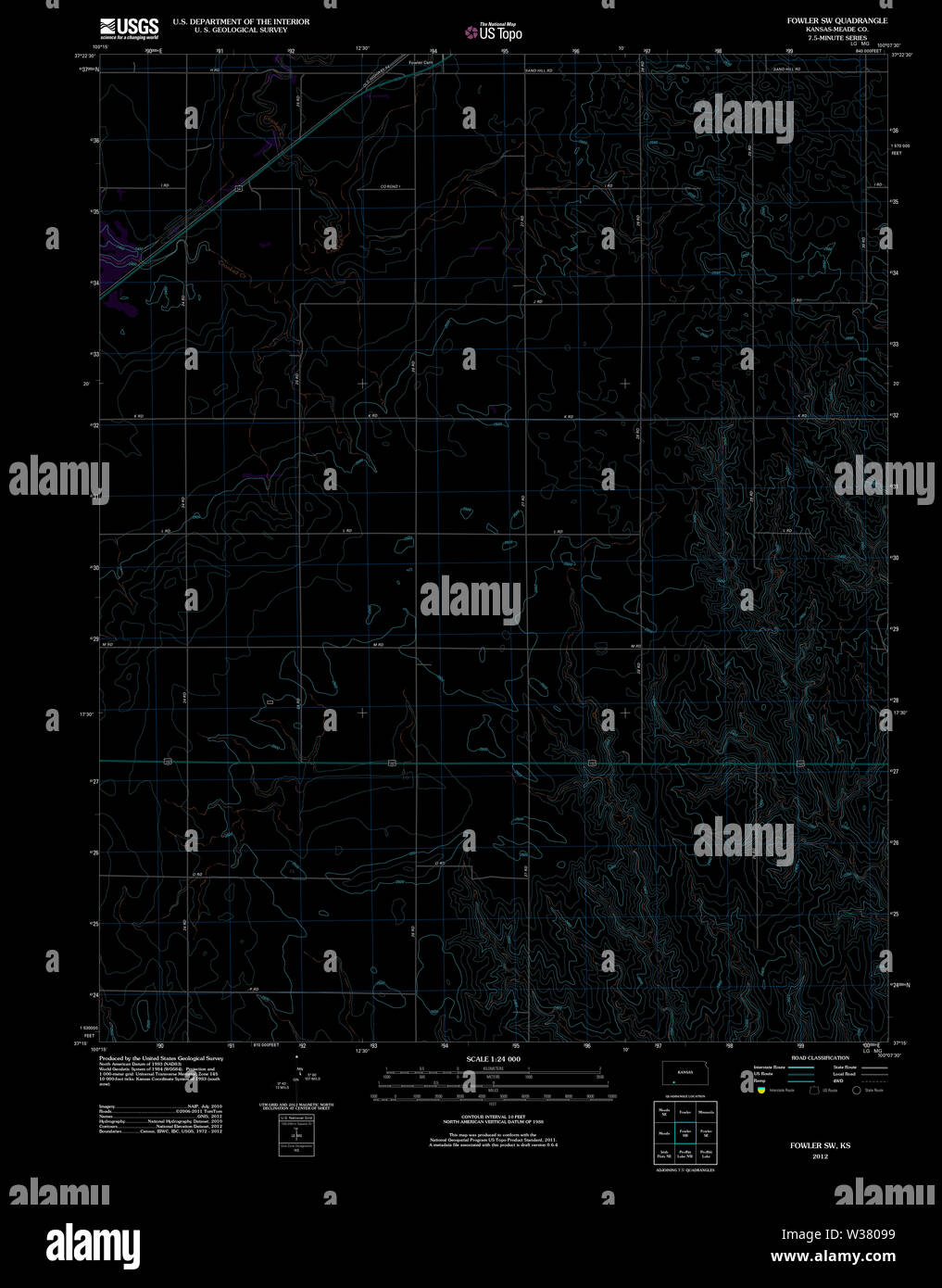 Map of fowler kansas hi-res stock photography and images - Alamy