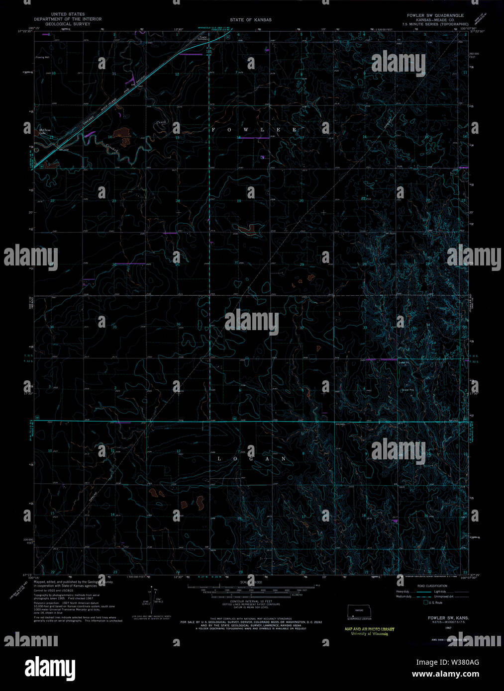 Map of fowler kansas hi-res stock photography and images - Alamy