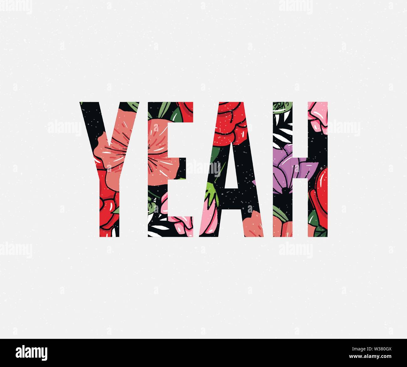 yeah slogan. Perfect for pin, card, t-shirt design, poster, sticker ...