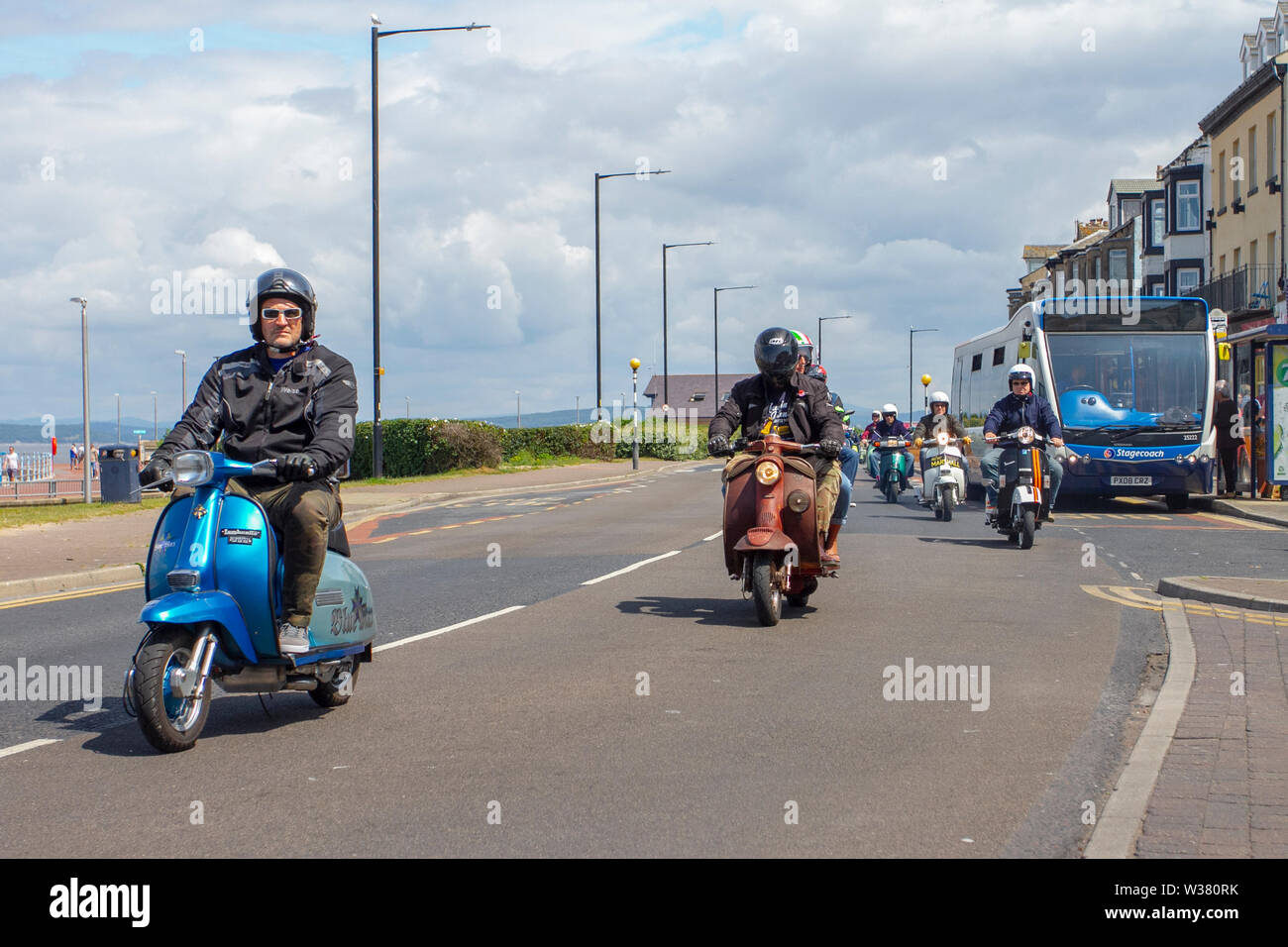 Scooter Rally Ride Out in Lancashire, UK July 2019. Morecambe Rides ...