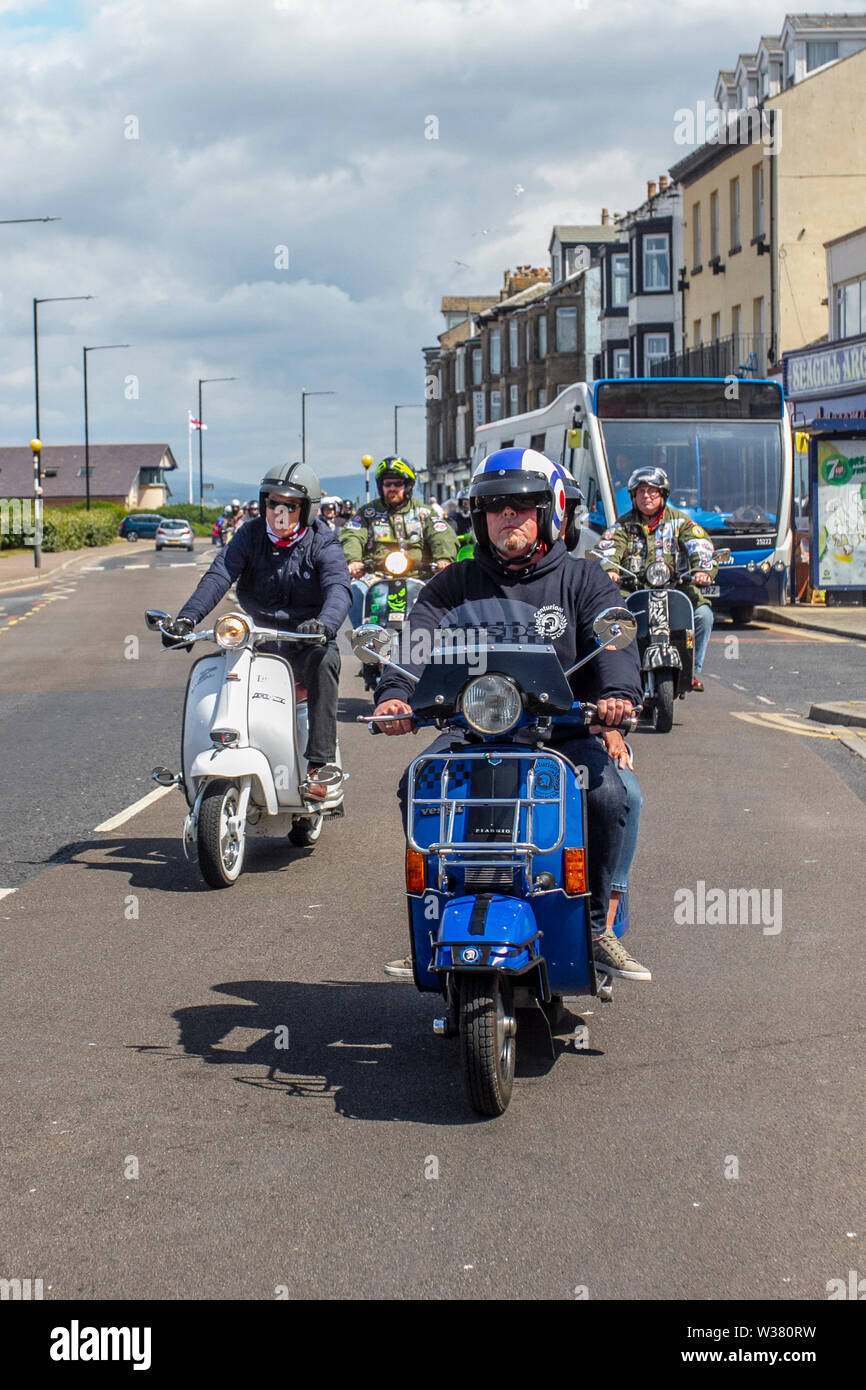 Scooter Rally Ride Out in Lancashire, UK July 2019. Morecambe Rides ...