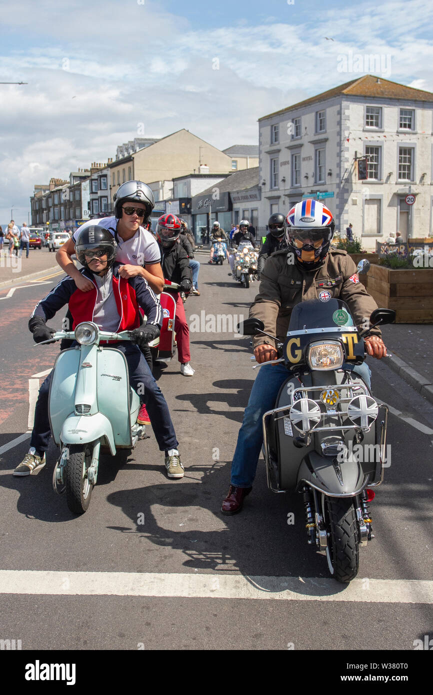 Scooter Rally Ride Out in Lancashire, UK July 2019. Morecambe Rides ...